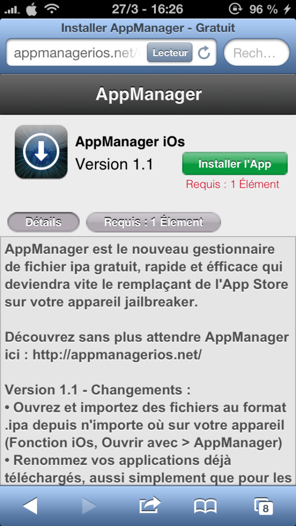 AppManager iOS : télécharger des applications iPA facilement