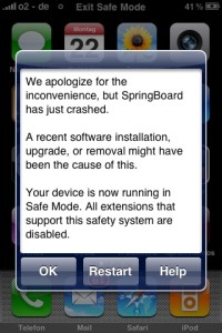 Tutoriel : mettre son iPhone, iPad, iPod Touch en Safe Mode