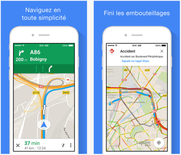 Google Maps iOS : affichage en plein écran & résultats plus rapides Google Maps iOS : affichage en plein écran & résultats plus rapides