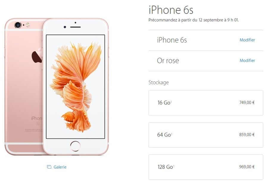 iPhone 6S & iPhone 6S Plus : quels prix en euros en France
