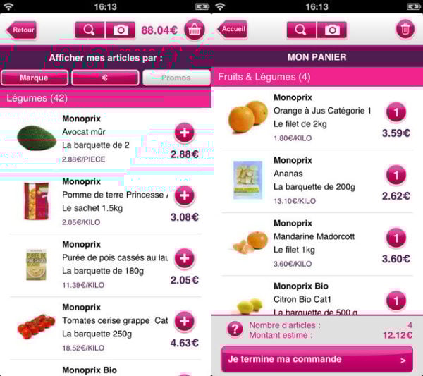 Monoprix Courses : les courses faciles sur iPhone & iPad (+ Code Promo)