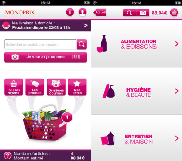 Monoprix Courses : les courses faciles sur iPhone & iPad (+ Code Promo)