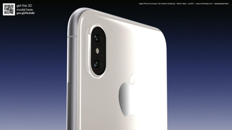iPhone 8 : de jolis rendus d'un modèle blanc