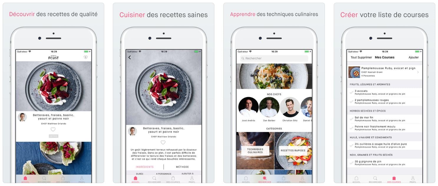 App du jour : Simple Feast Recettes (iPhone & iPad - gratuit)